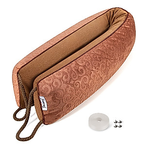 fowong Under Door Draft Stopper 38 Inch Door Noise Stopper Heavy Duty Door Snake for Bottom of Doors Block Cold Air Soundproofing Draft Stopper Seal for Interior/Exterior Door, Brown