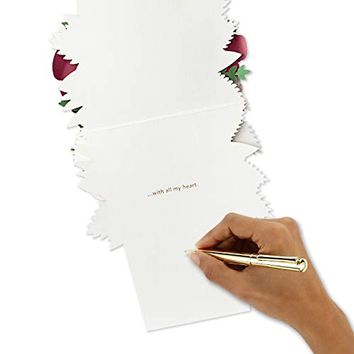 Hallmark Signature Paper Craft Flowers Displayable Bouquet Anniversary Card, Valentines Day Card, Love Card (I Love You)