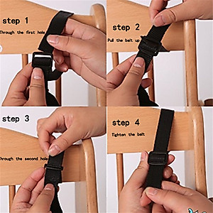 Twoworld Baby High Chair Seat Cushion Liner Mat Pad Cover Rainbow Striped Water Resistant and High Chair Straps (5 Point Harness) 1 Suit