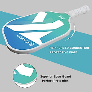 Pickleball Paddles Set of 6 Graphite Pickleball Set with Honeycomb Core and Comfort Grip,Pickle-Ball Equipment Includes 6 Paddles,6 Balls,1 Portable Carry Bag,6 Sports Cold Towel,2 Ball Retriever