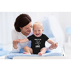 AW Fashions New To The Hive - Sweet As Can Bee Little Honey - Cute One-Piece Infant Baby Bodysuit (Newborn, Black)
