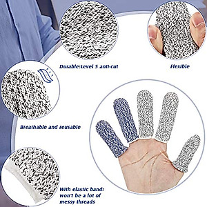 40 Pcs Finger Cots Cut Resistant Protector Anti-Cut Fingertips Finger Sleeve Reusable Finger Covers Thumb Finger Protection Cots for Kitchen Work Sculpture Supplies