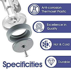 Gdyfdskin Pre-Rinse Spray Valve Repair Kit for Commercial Sink Sprayer Spray Face Bumper and Screw Replacement Part 1.42 GPM High-Pressure - Gray