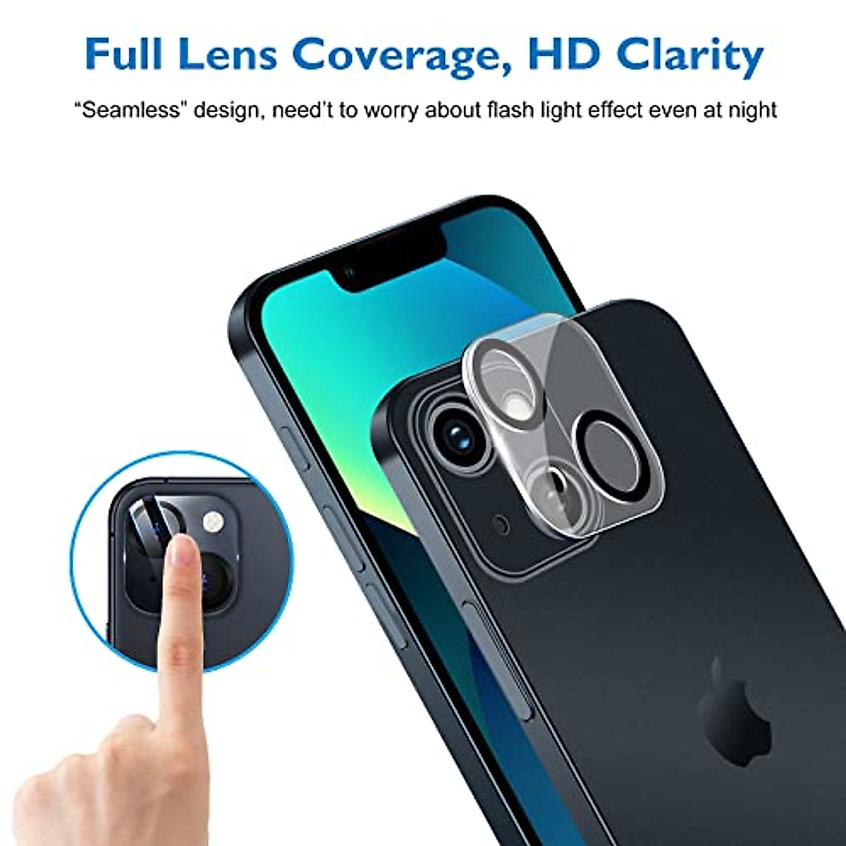 Esanik [3+2 Pack] Privacy Screen Protector for iPhone 14 Plus 6.7" Anti-Spy Tempered Glass + Camera Lens Protector, Installation Frame, 9H Hardness, Case Friendly, Easy Installation, Bubble Free