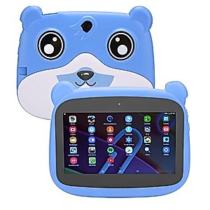 Pomya Kids Tablet, 7 Inch Little Bear Shaped Tablet,2GB 32GB, 5000mAh Tablet,Octa Core CPU,5000mAh Battery,5G WiFi Dual Band HD Tablet, Kids (Blue)
