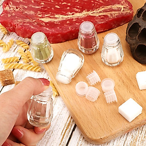 Salt and Pepper Shaker Stoppers Plastic Salt Shaker Plug Replacement Clear Replacement Stopper Salt and Pepper Shakers Plugs Round Plastic End Cap for Pots Bottles Pipes (10 Pieces,1/2 Inch)