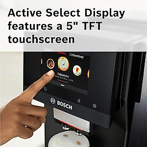 Bosch TPU60309 800 Series VeroCafe Fully Automatic Espresso Machine with Home Connect, 35 Beverage Varieties with Coffee World, Double Cup, in Black