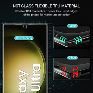 ivoler [2+1Pack Screen Protector for Samsung Galaxy S23 Ultra 6.8" 5G [2 Pack] with [1 Pack] Camera Lens Protector TPU Screen Protector with Transparent HD Clear Anti-Scratch 2023 Released,6.8inch