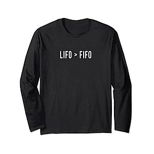 LIFO > FIFO Accountant Controller CPA Bookkeeper Funny Cute Long Sleeve T-Shirt