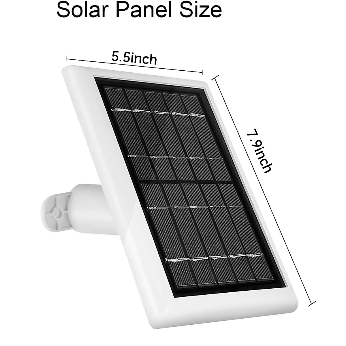 Ring Camera Solar Panel Charger,5W Solar Panels for Ring Stick Up Cam/Ring Spotlight Cam Battery/Spotlight Cam Plus/Spotlight Cam Pro/Outdoor Wireless Security Camera (1, White)
