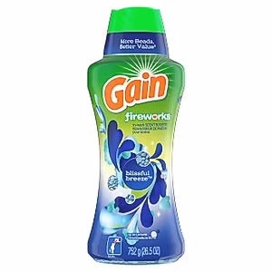 Gain Fireworks In-Wash Scent Booster Beads, Blissful Breeze, 26.5 oz