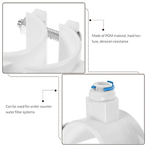 Mounting Accessories Saddle Clamp Drain Plastic Drain Saddle Valve Drain Pipe Saddle Water Drain Sink Saddle Sink Water Filter Water Filters Valve Equipment Pom Plastic Refit White