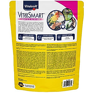 Vitakraft Vita Smart Gourmet Conure Food - Vitamin-Fortified - Daily Pet Bird Food for Conures and Small Parrots