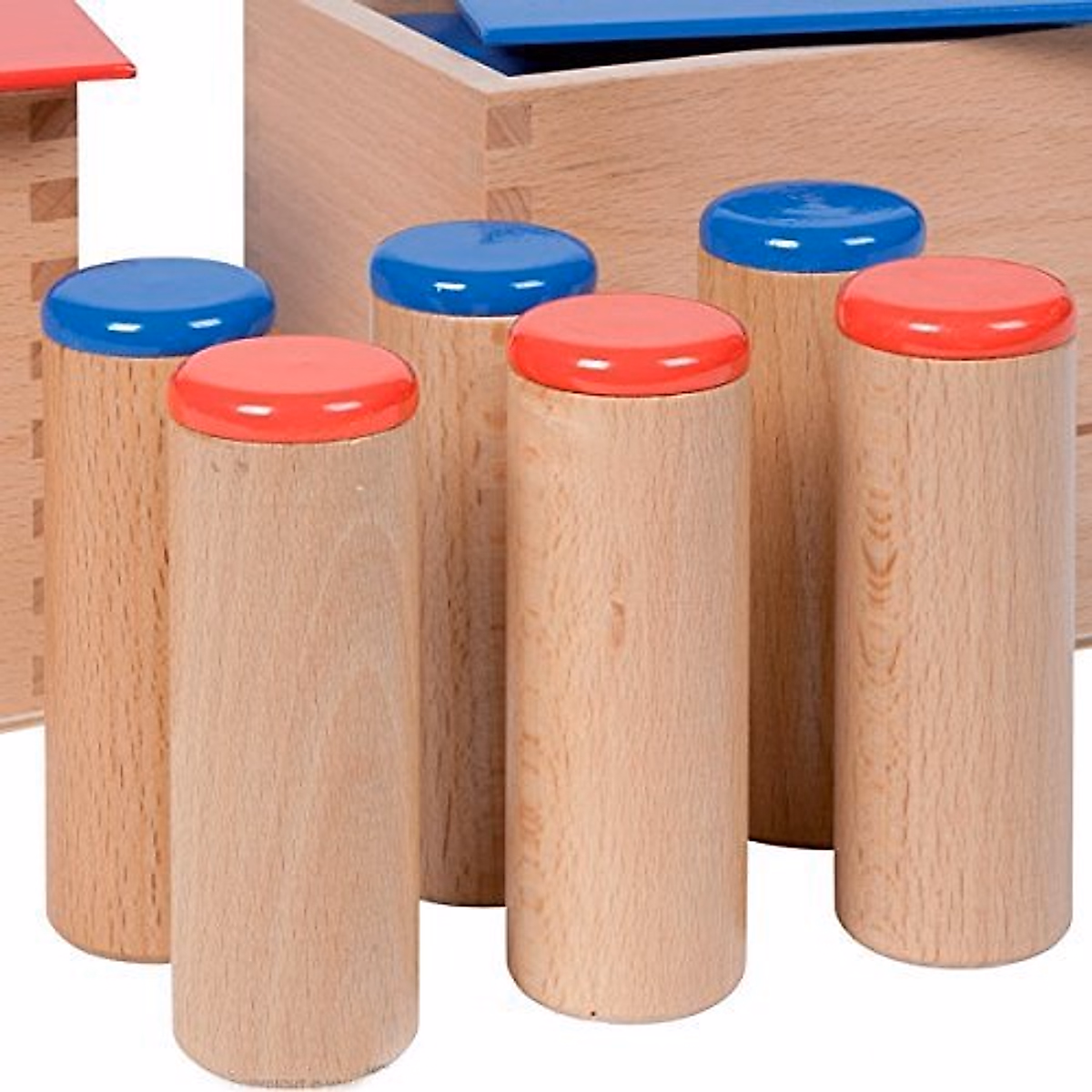 YHZAN New Montessori Sensorial Auditory Material Sound Bottles - Sound Cylinders Sound Boxes Kids Educational Toys