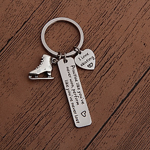 Gzrlyf Skating keychain Figure Skater Keychain Ice Skating Gifts Skate Lover Gifts Skating Coach Gifts(Skater keychain)