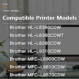 Eyouinc Compatible Toner Cartridges Replacement for Brother TN436 TN-436 TN433 TN-433 Toners use for Brother HL-L8360CDW HL-L9310CDW MFC-L8900CDW MFC-L9570CDW Printer (2xBK/C/M/Y, 5-Pack)