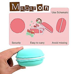 Giant Macaron Case, Coolrunner Macaron Jewelry Box, Macaron Cute Pill Box, Colorful Macaron Jewelry Storage Box, Shape Storage Box Candy Cute Pill Organizer Case Container(Large 2 pcs)