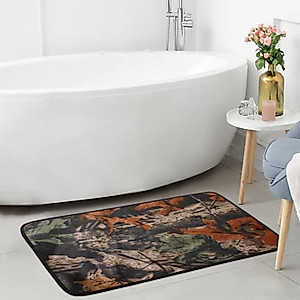 DJYQBFA Kitchen Mats for Floor, Forest Tree Camouflage Camo Non Slip Kitchen Rugs Comfort Absorbent Standing Desk Mat for House Sink Laundry Office 39 X 20 Inch