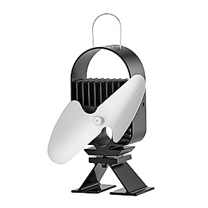 Ecofan® AirDeco I, Superior Performance Stove Fan, Heat Powered, Contemporary Style. Low Start Temperature, 160CFM Nickel Blade, Mid-Sized