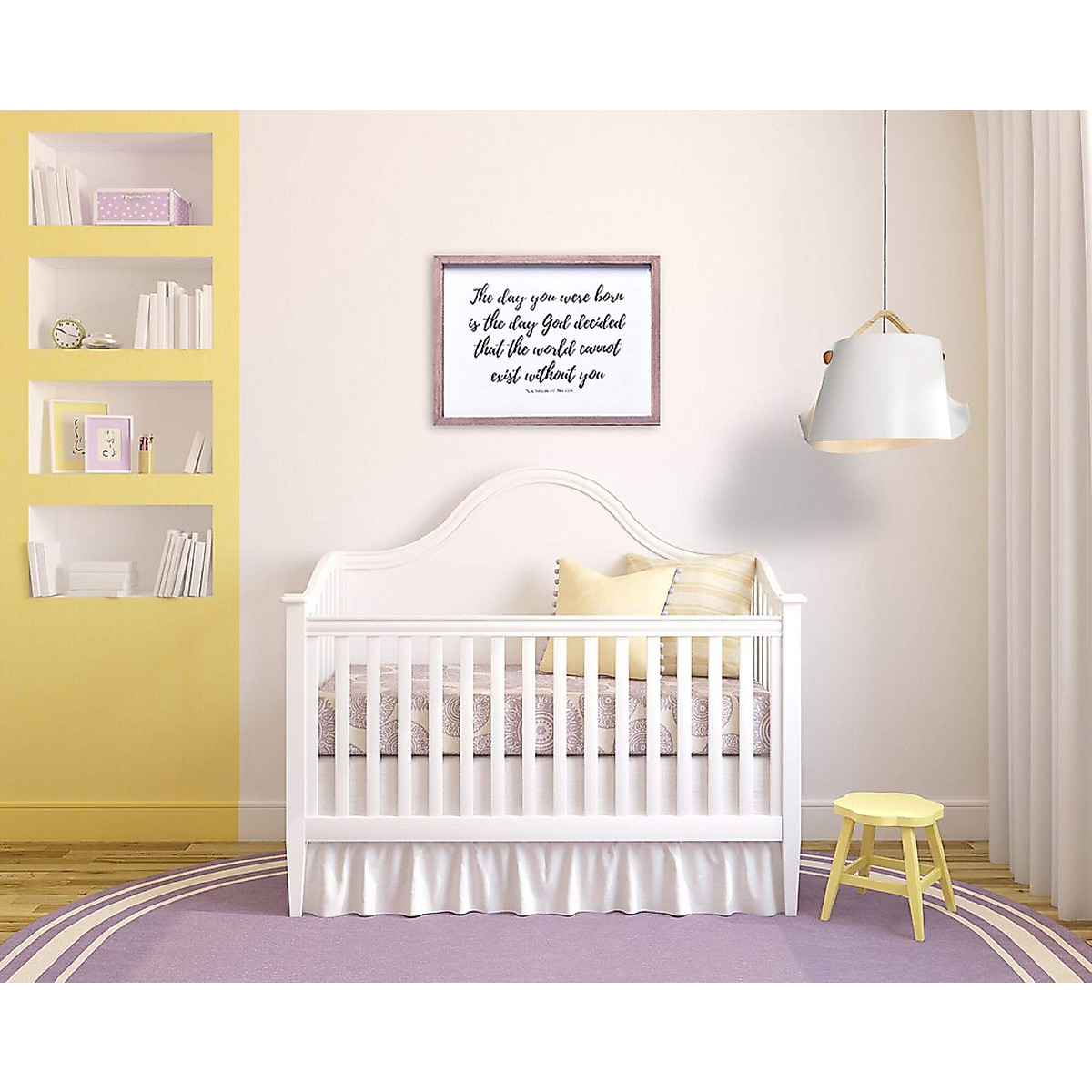 Generic The Day You Were Born Nursery Wall Art - Religious Wall Art | Nursery Prints | Quote Wall Art | Baby Boy Nursery | Baby Girl Nursery | Expecting Mom Gift 12x16 Brown