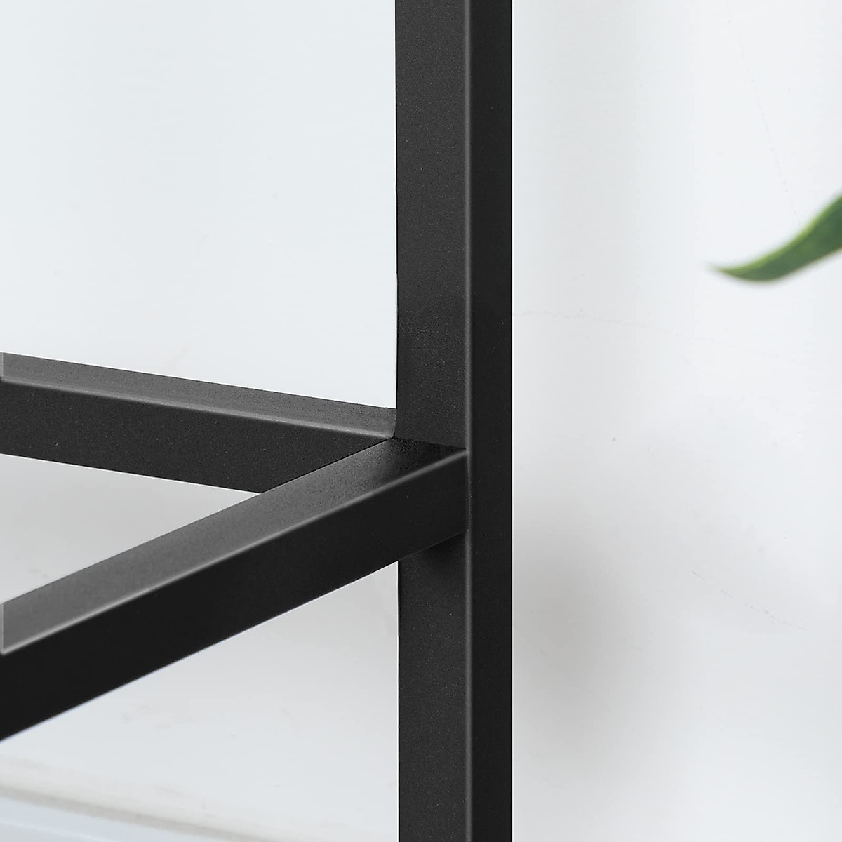 MAHANCRIS Bar Stools, Set of 2 Bar Chairs, Kitchen Breakfast Bar Stools with Footrest, 25.8" Dining Stools, Rectangular Industrial Bar Chairs, for Dining Room, Kitchen, Greige BAHG0101Z