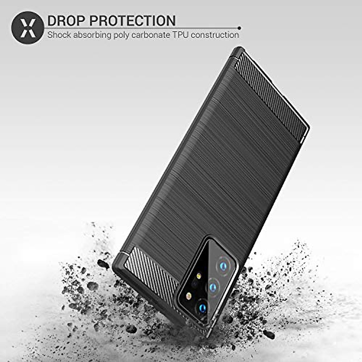 Olixar Case with Screen Protector for Samsung Galaxy Note 20 Ultra, Stylish 2 in 1 Protection - Defend Your Phone & Screen from Drops, Shocks and Scratches - Sentinel - Black