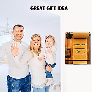 Kraft Paper Dispenser - Wall Mounted Paper Roll Dispenser - Decorative Message Boards for Wall - Hanging Notepad Holder - to Do List Board - Kitchen Decorations Rustic - Message Board