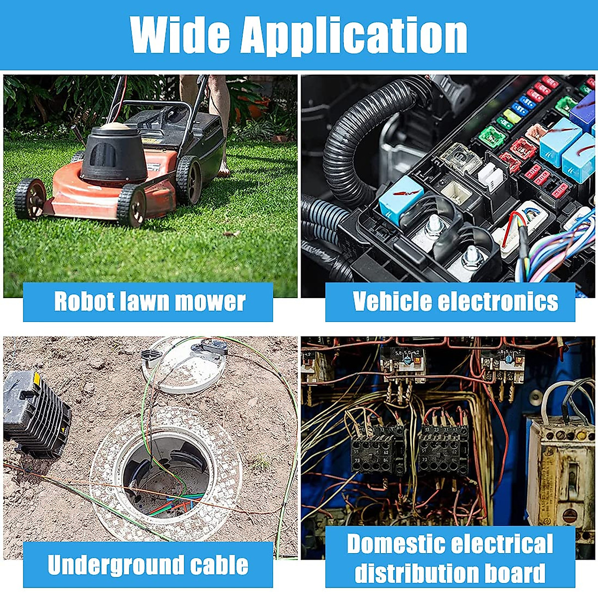 LINXIU 3 Wire Connectors Electrical IDC 314-BOX Wire Connectors Self Stripping Pigtail Connector for 22-14 AWG Cables Robotic Lawn Mowers 22Pack