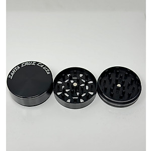 Santa Cruz Shredder Herb and Spice Grinder Made in USA (Large (2.7 Inch), Black)
