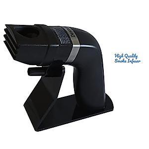 Cocktail/Food Smoker kit with a smoker machine and a mango wood smoker box, multi-purpose food/drink smoky flavoring set for cocktails, whiskey, steak, salmon, cheese, BBQ, and Pizza, a perfect addition to your kitchen, bar, picnic, or outdoor party