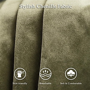 DEINPPA 2 Piece Living Room Furniture Set, Upholstered Sofa Set, Including 3-Seater Sofa and 44" Sofa with Pillows for Home or Office-Light Green