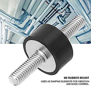 4pcs M6 Anti-Vibration Rubber Isolator Mounts with 2 Threaded Studs Shock Double Ends Screw Vibration Damping Mounts Silent Block Damper Car Boat Bobbins(VV20*10 M6*18)