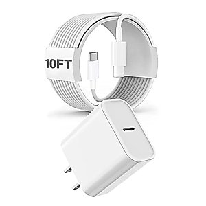 USB C iPad Fast Charger for Apple iPad 10th,iPad Pro 12.9/11 in 2022/2021/2020/2018,iPad Air 4th/5th Gen,iPad Mini 6th Generation,iPad Wall Fast Charger Block with Extra Long 10FT USB C to C Cable