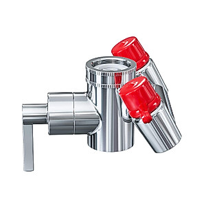 Skywin Eye Wash Kit - Faucet Mounted Emergency Eye Wash Station Sink Attachment -1x Continuous Flow Eyewash Station,3X Common Sink Adapter,2X Inspection Tag,1x Emergency Eye Wash Station Sign