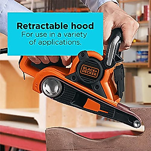 BLACK+DECKER Belt Sander with Dust Bag, 7-Amp, 3-Inch by 21-Inch (DS321)