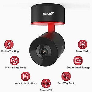 CPVAN Security Indoor Camera Wireless, 1080P FHD, Pan & Tilt, Night Vision, AI Motion Detection & Tracking, 2-Way Audio Home Security Camera for Baby, Elder, Nanny, Pet, Local and Cloud Storage