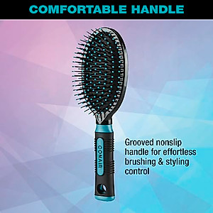 Conair Salon Results Hairbrush for Men and Women - Detangling Hair brush - Hairbrush for all hair types - Wire Bristles and Cushion Base
