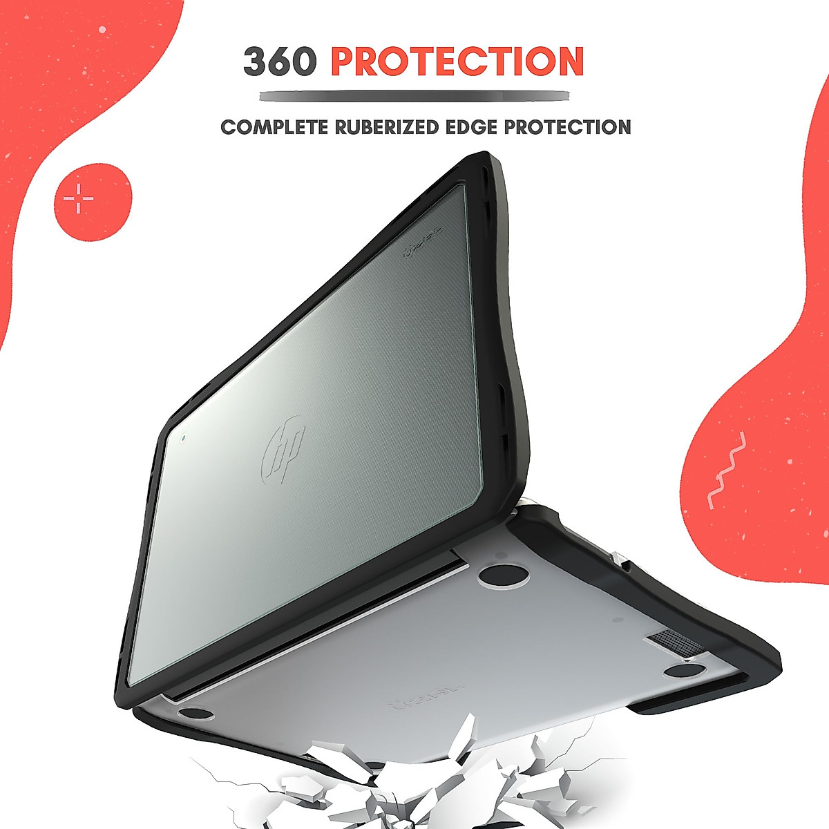 UZBL Case for HP Chromebook 11 G9 EE & for HP Chromebook 11 G8 EE | Protective Air Hard Shell Polycarbonate Laptop Clear Case Cover | Student-Proof Protection