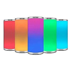 Enbrighten Color-Fusion LED Lamp, Modern Night Light, Touch Sensor, Dimmable Whites & Vibrant RBG Colors, Dorm Essentials, Ideal for Gaming, Office, Living Room, Kids Bedroom, Reading Light, 58148