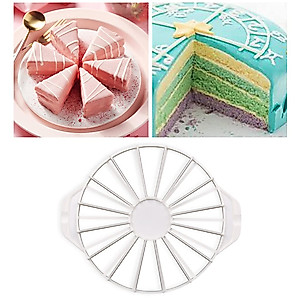 Baking Cake Slicers Household Cakes 14/16 Pieces Slicer Cutter Round Equal Portion Marker Divider Baking Tool White Cake Cutter Circle