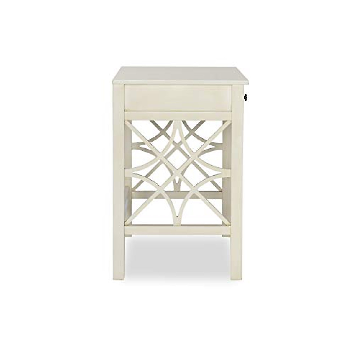 Linon Desk, Antique White, 38 x 20 x 30