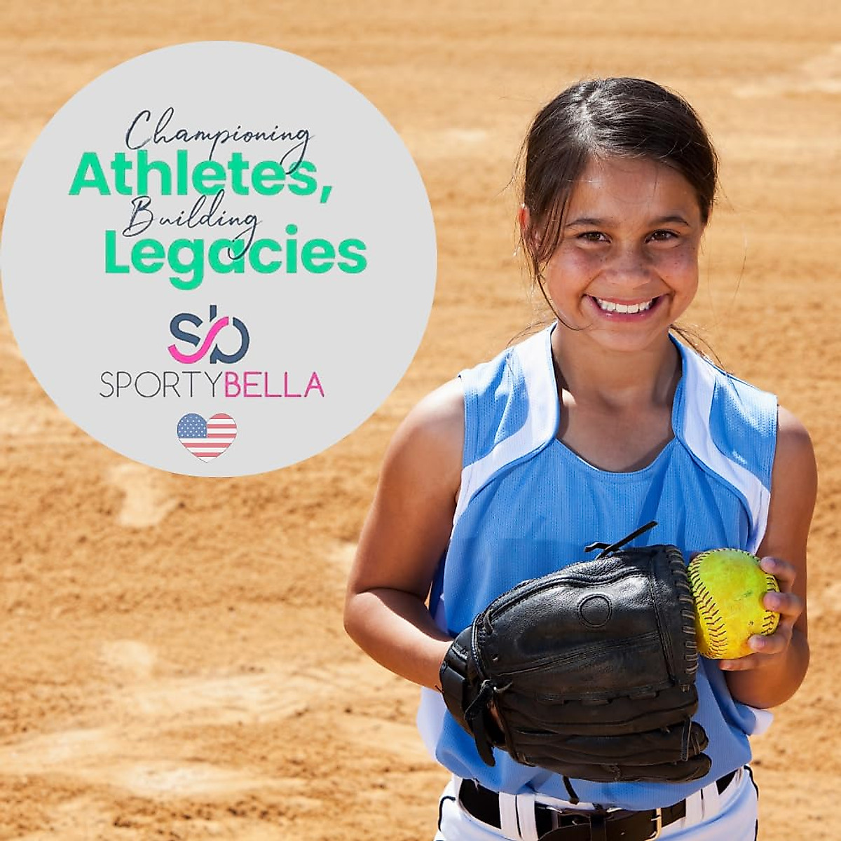 Sportybella - Baseball Stitch Hair Accessories for Girls - Red and White Softball Print Hair Bows, Ponytail Holders Gift Set - 6.5"