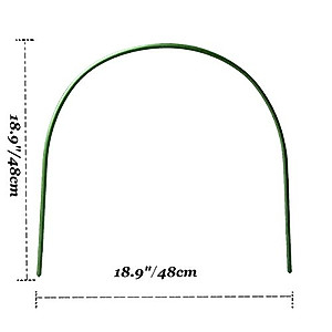 Support Hoop Greenhouse Frame Garden Hoops-6Pack, 4Ft Long Plant Support Hoops Rust-Free Grow Tunnel, Plastic Coated Tunnel Hoop Support Hoops for Garden Stakes Fabric