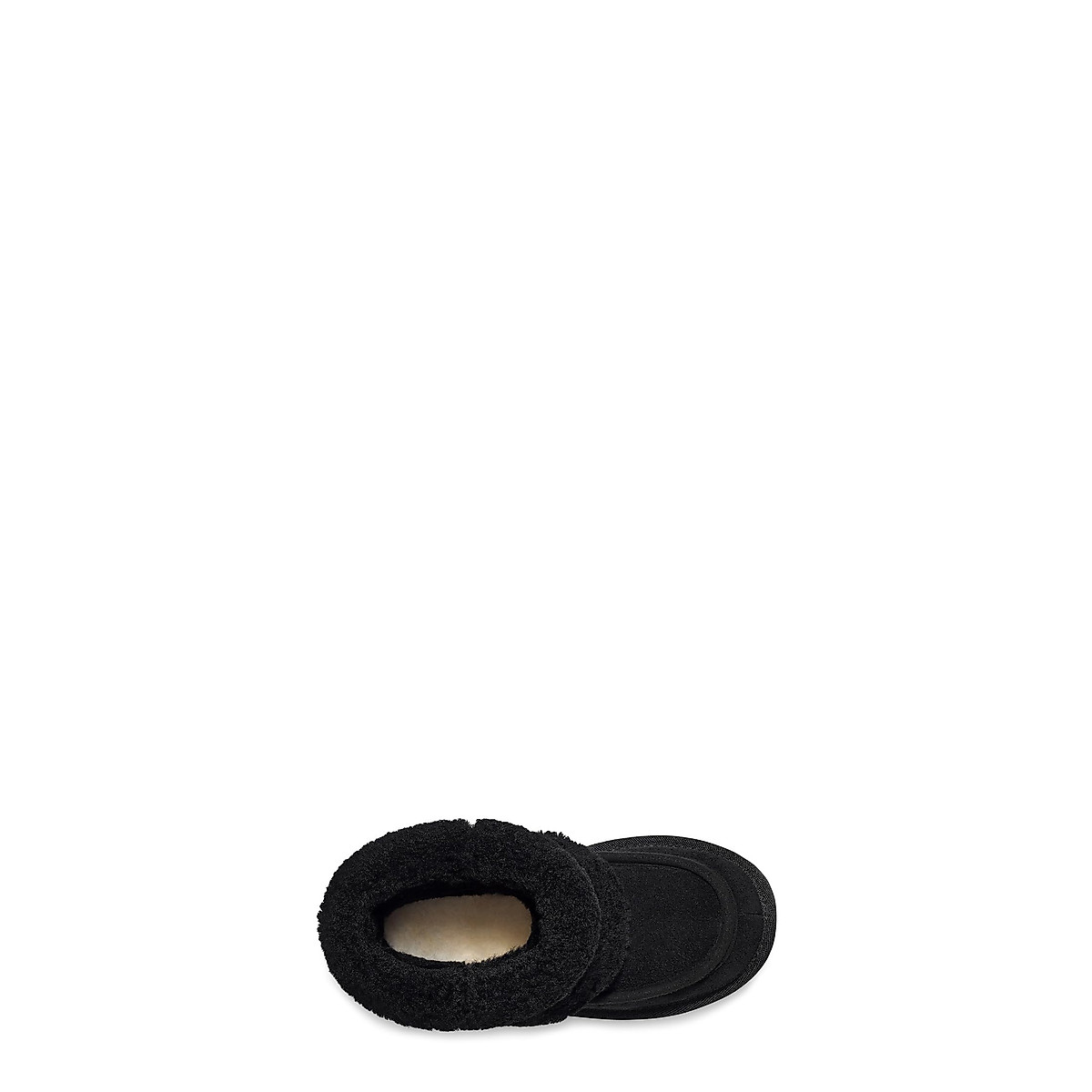 UGG Unisex-Child Ultra Mini Ugg Fluff Boot, Black, 2 Little Kid