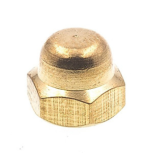 Prime-Line 9077104 Acorn Cap Nuts, #8-32, Solid Brass (10 Pack)