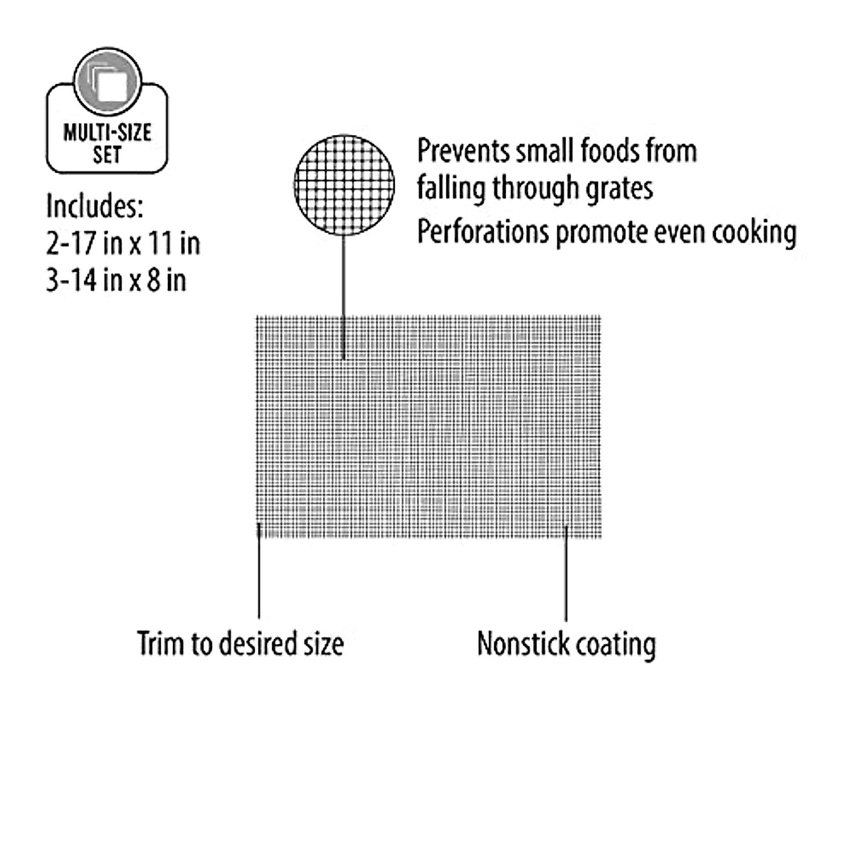 Farberware 5275939 Barbeque Nonstick Slotted Grill Liners, Black