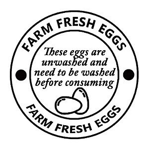 2 Inch Farm Fresh Eggs Carton Labels for Chicken,Quail,Egg Packaging Stickers,500 Pcs Per Pack