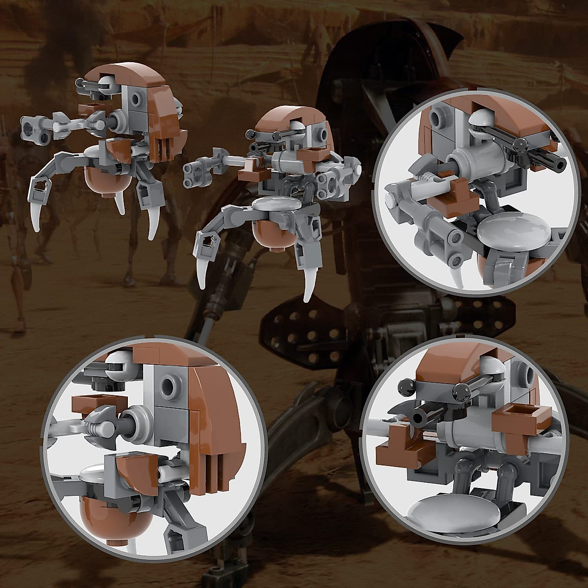 MOOXI-MOC Space Wars Battle Driods Destroyer Droideka Building Set,Creative Building Blocks Toy Set(86pcs)