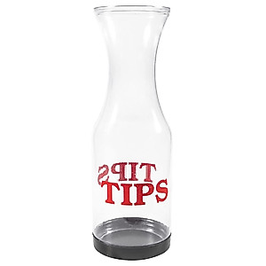 Plastic Tip Jar for bartender and restaurant | Clear Tips carafe/Jars for money | 10 1/2 Inches large cool tips container for restaurants, bars, cafes, and pizzerias. Geex Depot US