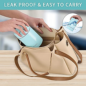 FEWOO Soup Thermos,Food Container for Hot Cold Food, Vacuum Insulated Stainless Steel Lunch Box for Kids Adult,Leak Proof Food Jar for School Office Picnic Travel Outdoors (Blue 13.5 oz)